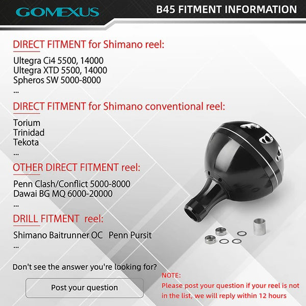 Gomexus B45 45mm Aluminium Power Knob - Compleat Angler Nedlands Pro Tackle