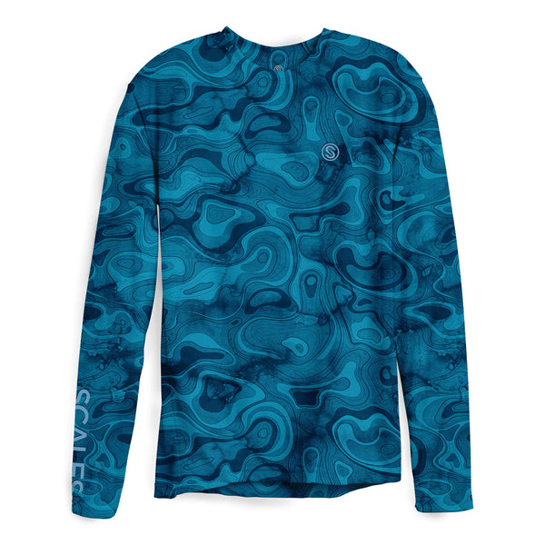 Scales Topo L/S Performance - Blue - Compleat Angler Nedlands Pro Tackle